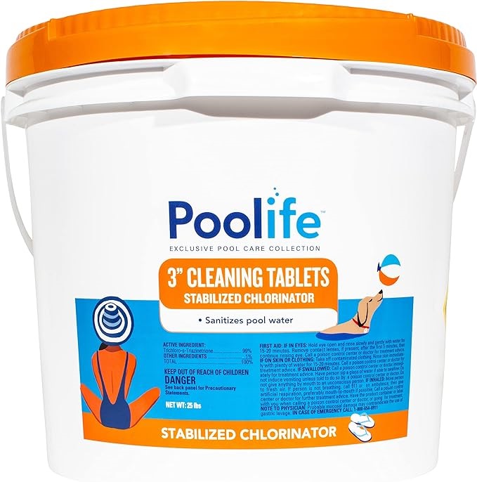 Poolife 3” Cleaning Tablets: 3 Inch Chlorine Tablets